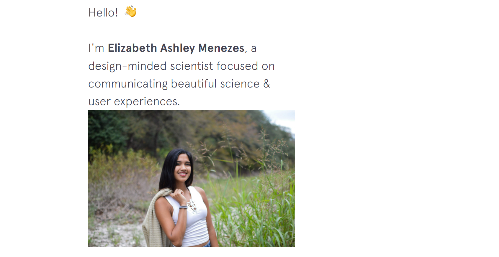 Elizabeth Ashley Menezes | Portfolio